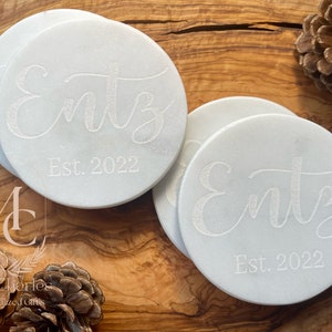 Personalized Marble Coasters Custom Engraved Coasters - Etsy