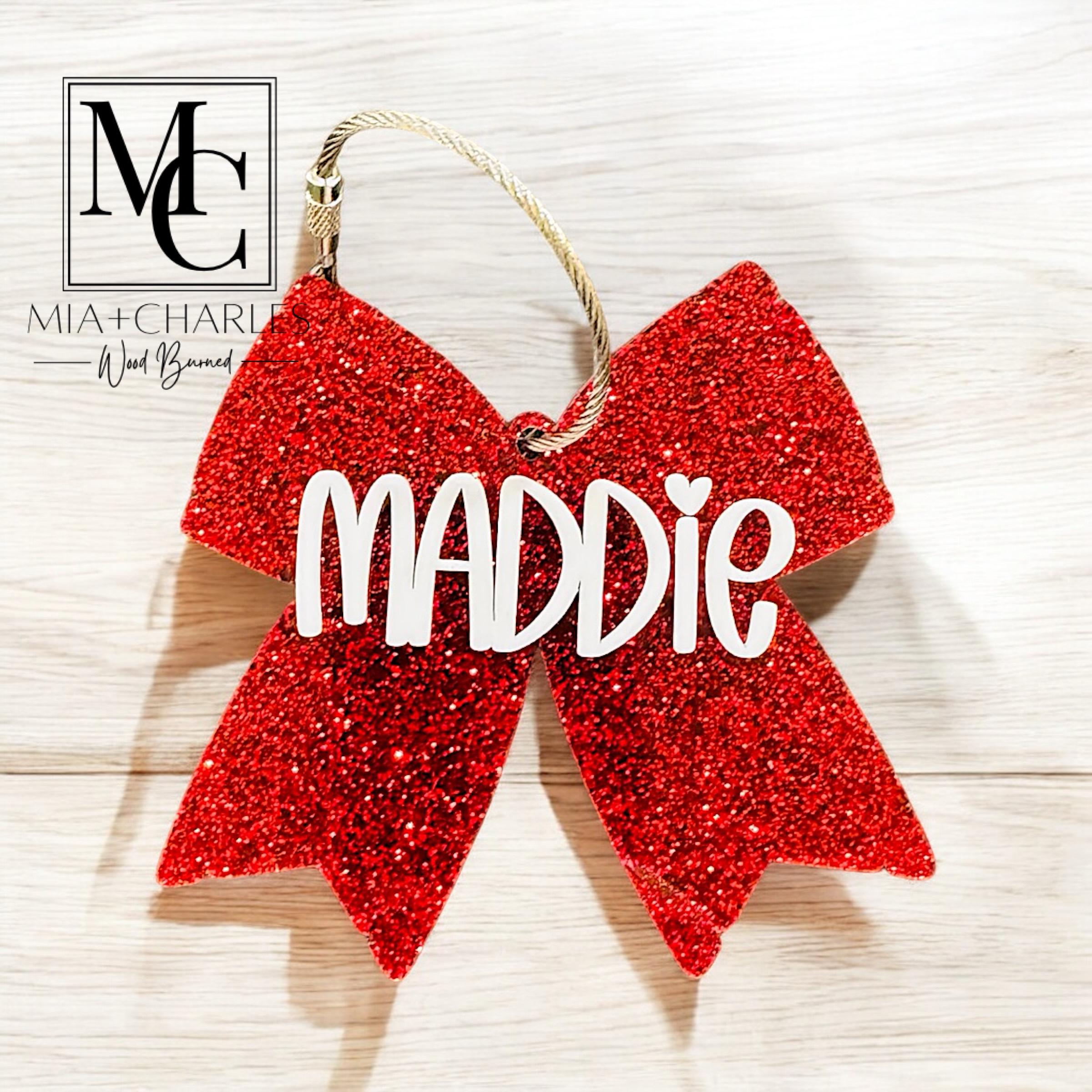 Cheer Bow Bag Tag, Cheerleading Bag Tag, Cheer Keychain, Cheer Bow Tag ...