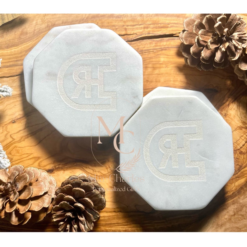 Personalized Marble Coasters Custom Engraved Coasters - Etsy