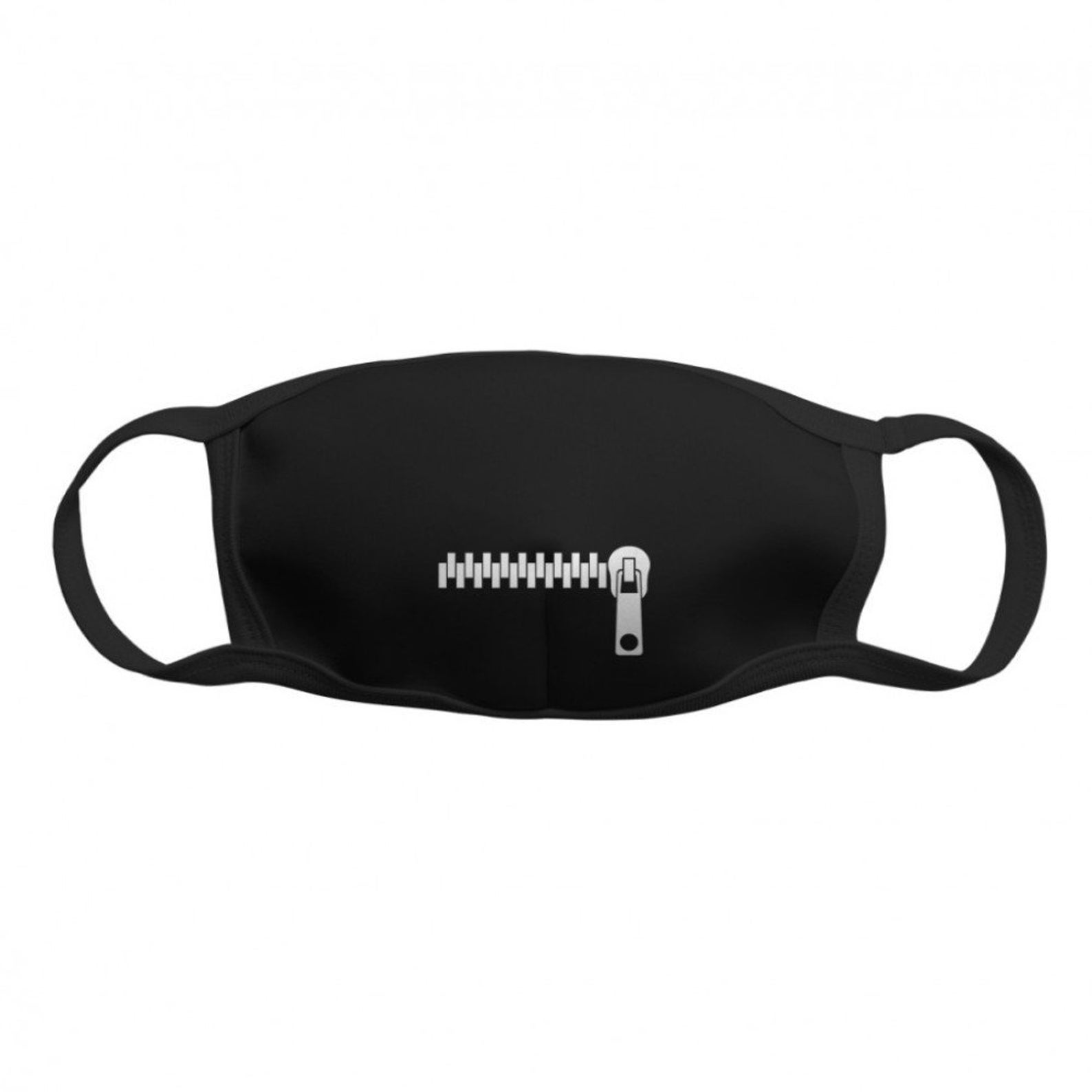 Zipper Mouth Funny Face Mask 100% Cotton Inside Reusable | Etsy