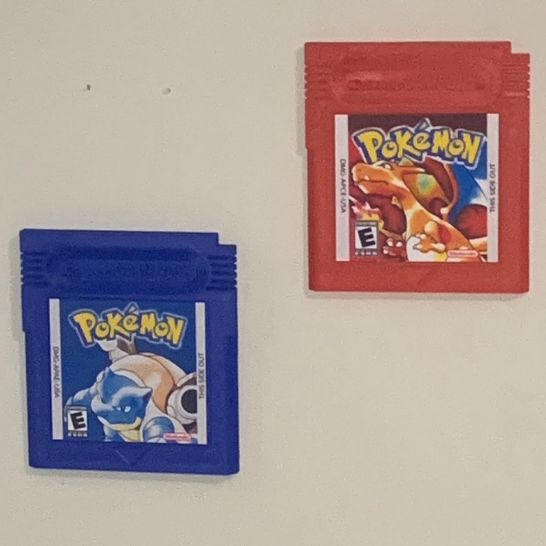 Jumbo Nintendo Game Boy Color Cartridge 3d Wall Art Pokémon Blue 7x6in ...