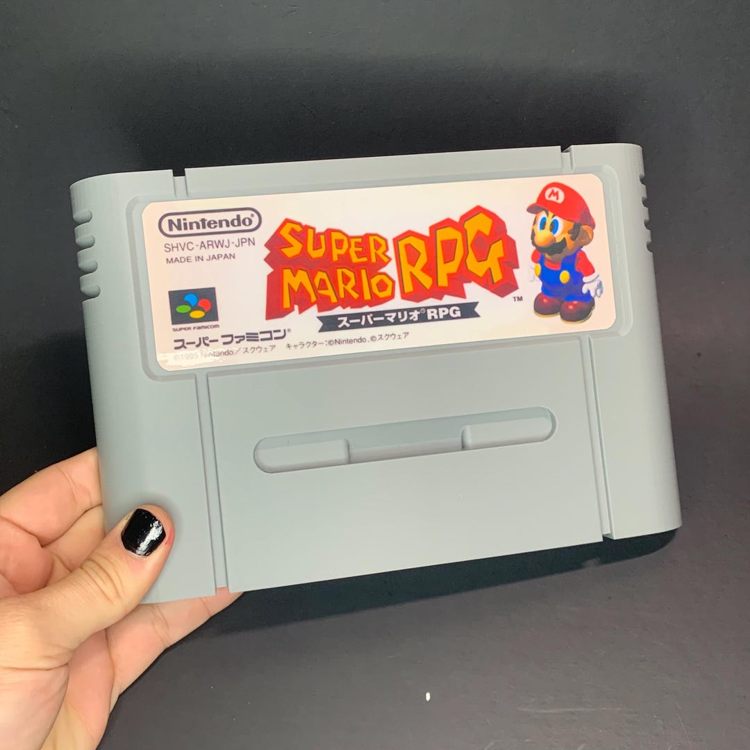 Giant Super Famicom Cartridge | Super Mario RPG | Japanese Version | 3D ...