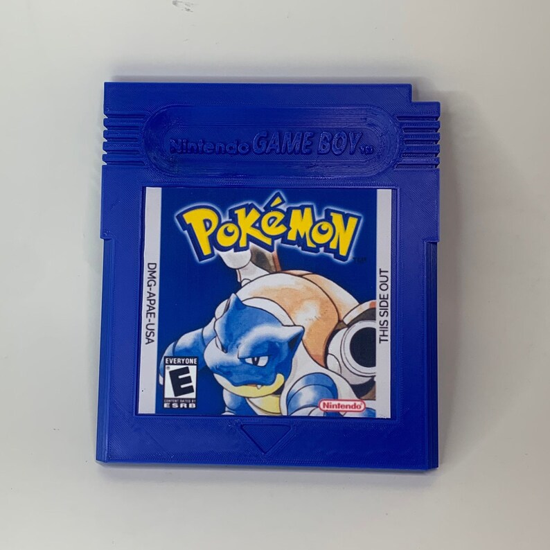 Jumbo Nintendo Game Boy Color Cartridge 3d Wall Art Pokémon Blue 7x6in ...