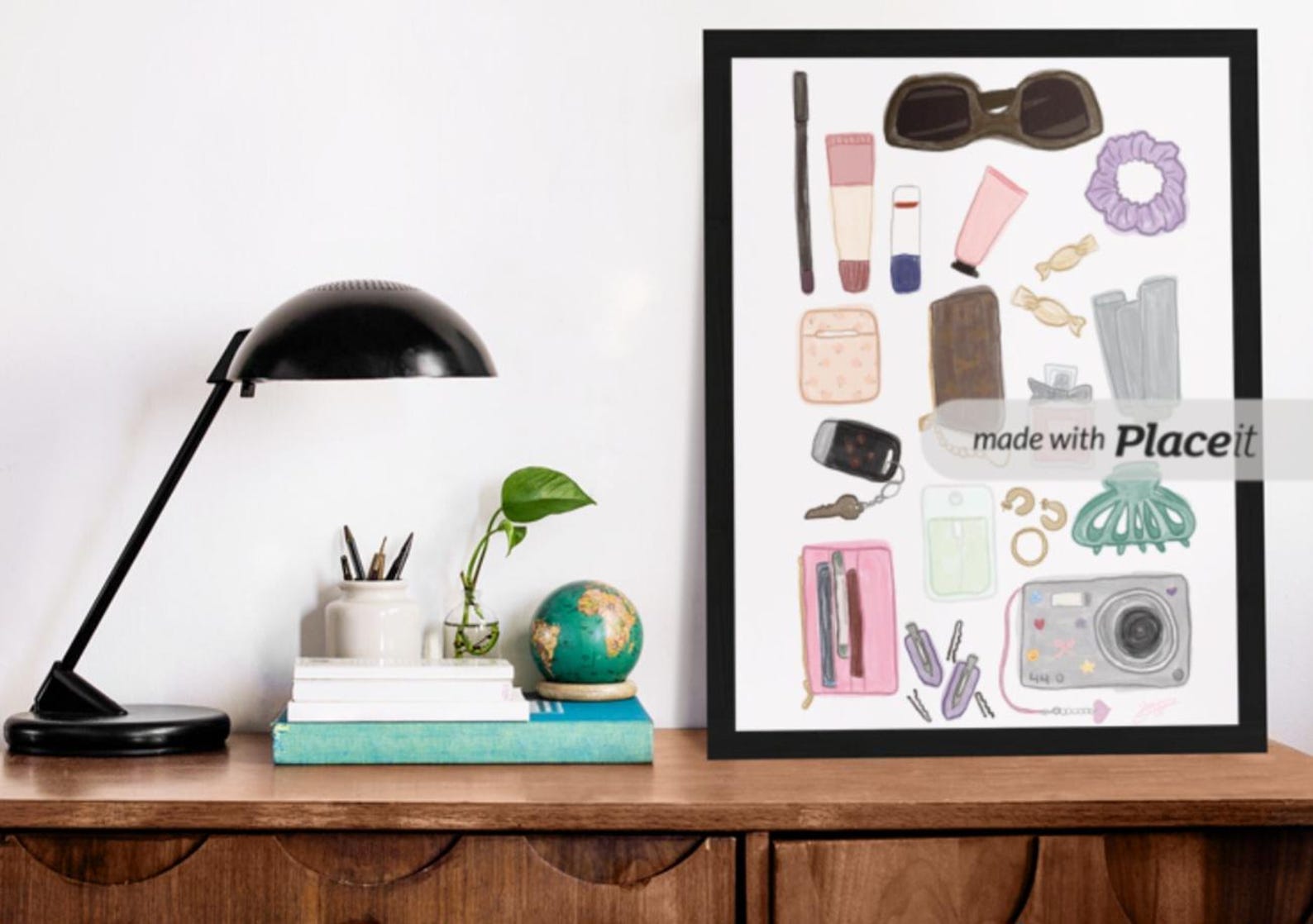 What's in My Purse Hand Drawn Poster - Digital Download - Etsy