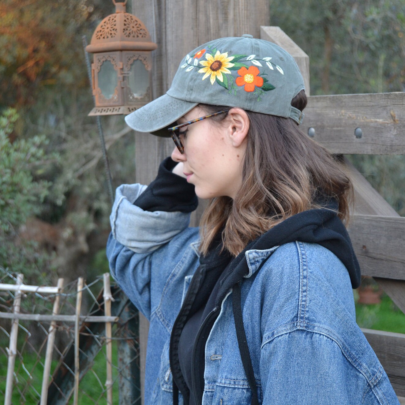 Women's Baseball Cap, Baseball Hats for Women, Embroidered Hats, Flower ...