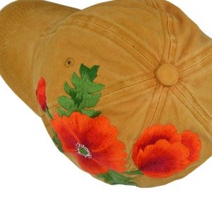 Hand Embroidered Baseball Hat, Flower Trucher Hat, Personalized Gift ...