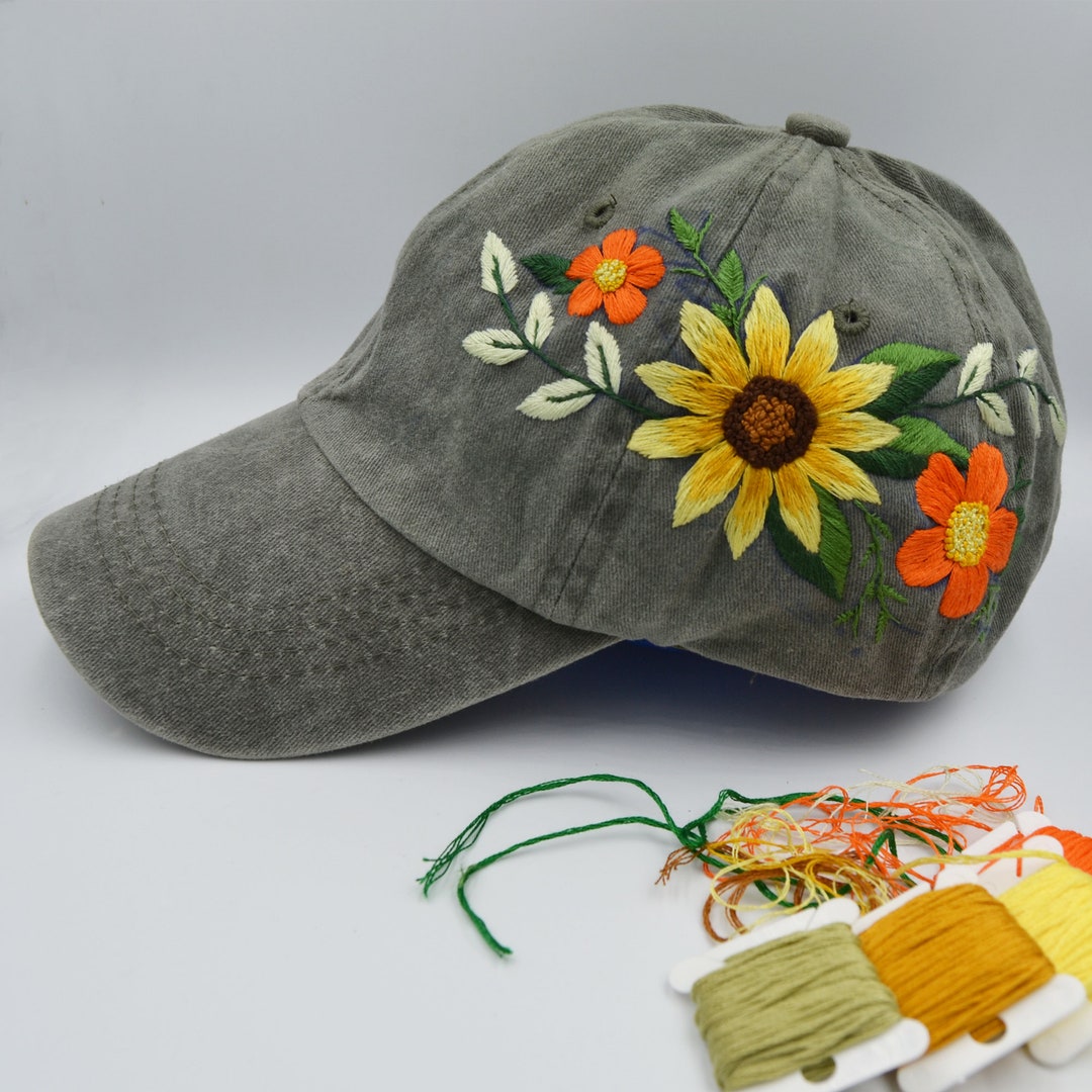 Women's Baseball Cap, Baseball Hats for Women, Embroidered Hats, Flower ...
