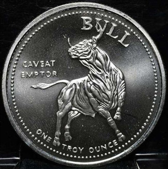 Bull and Bear Silver Coin .999 Silver - Etsy