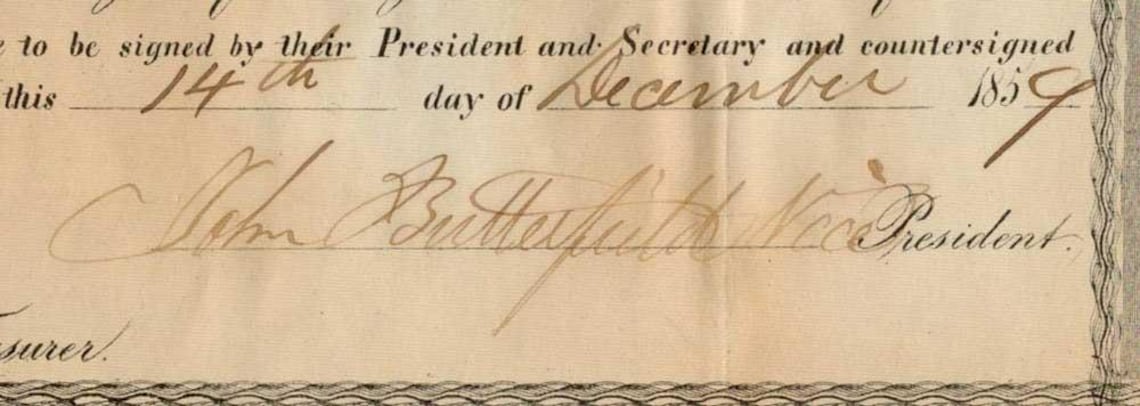 1859 American Express Co Signed by John Butterfield & William Fargo - Etsy