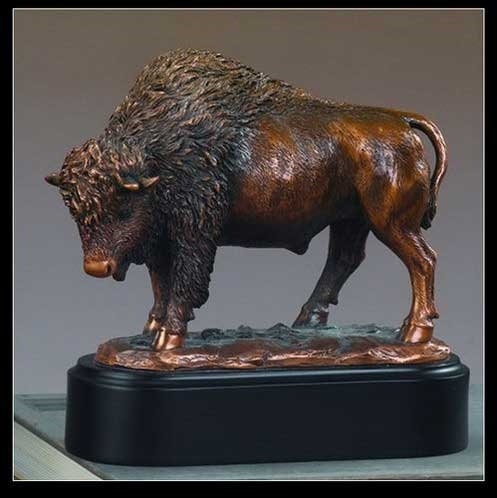 7" Proud Buffalo Statue - Bronzed Sculpture - Engraving Available - Etsy