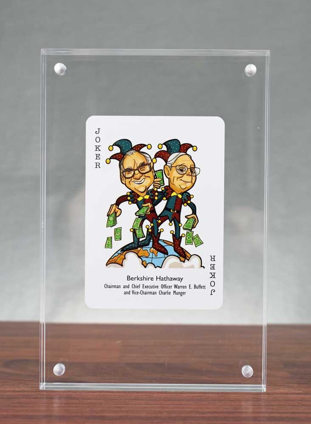 Warren Buffett & Charlie Munger Joker Card Display - Berkshire Hathaway ...