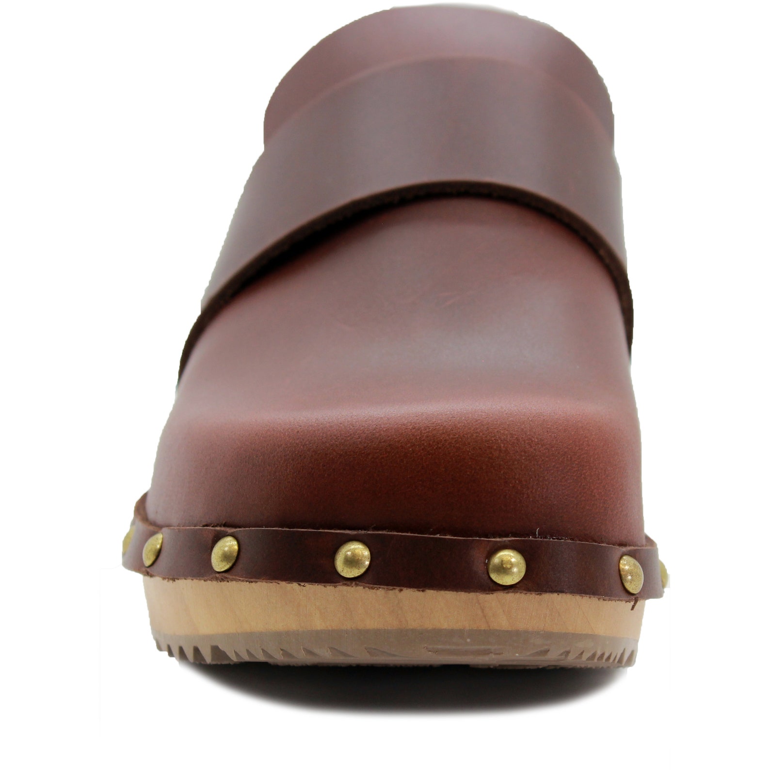 KLÄGN Helvi Wood Open Back Full Grain Leather Clogs in Brown - Etsy