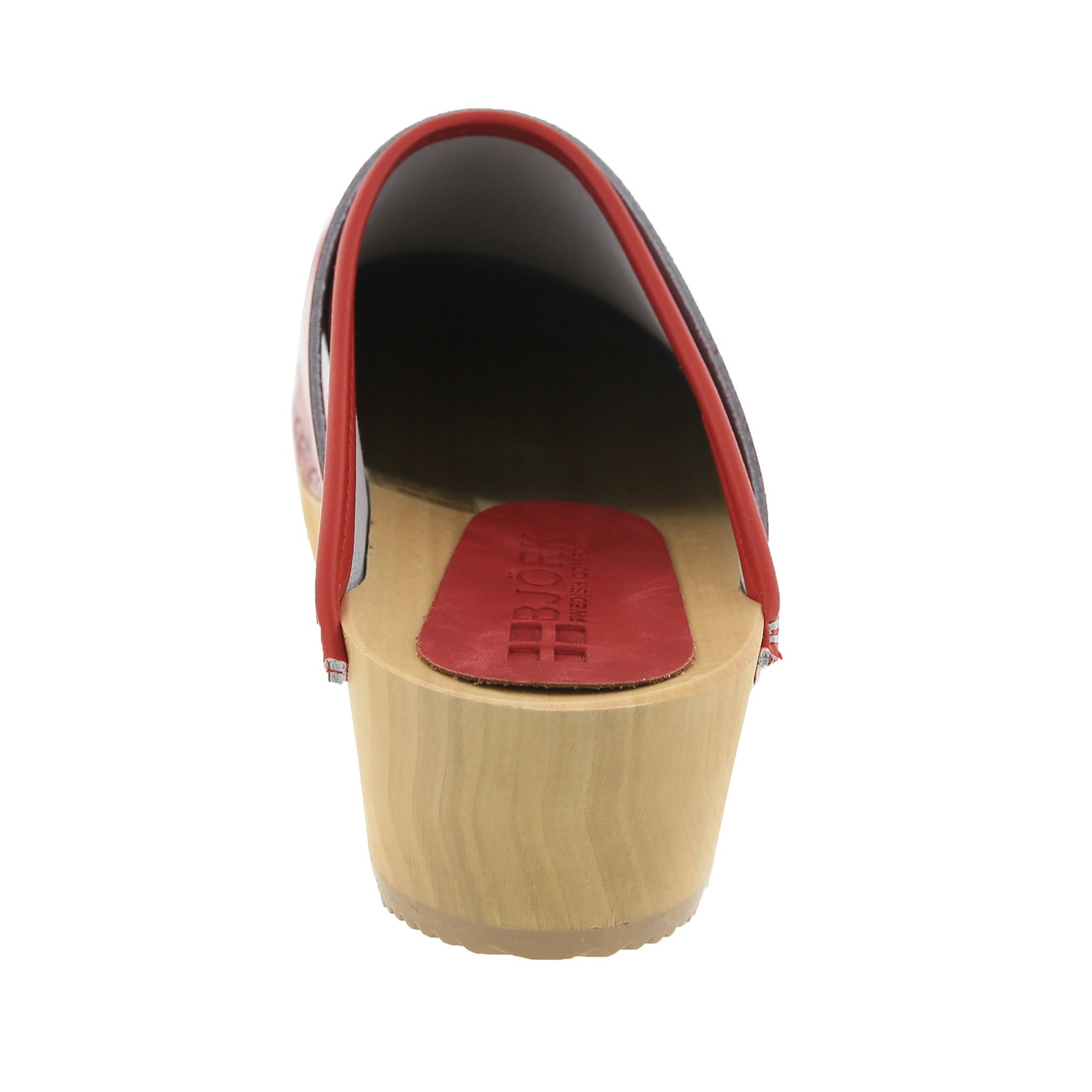Leia Classic Wood Clogs in Red Patent Leather - Etsy
