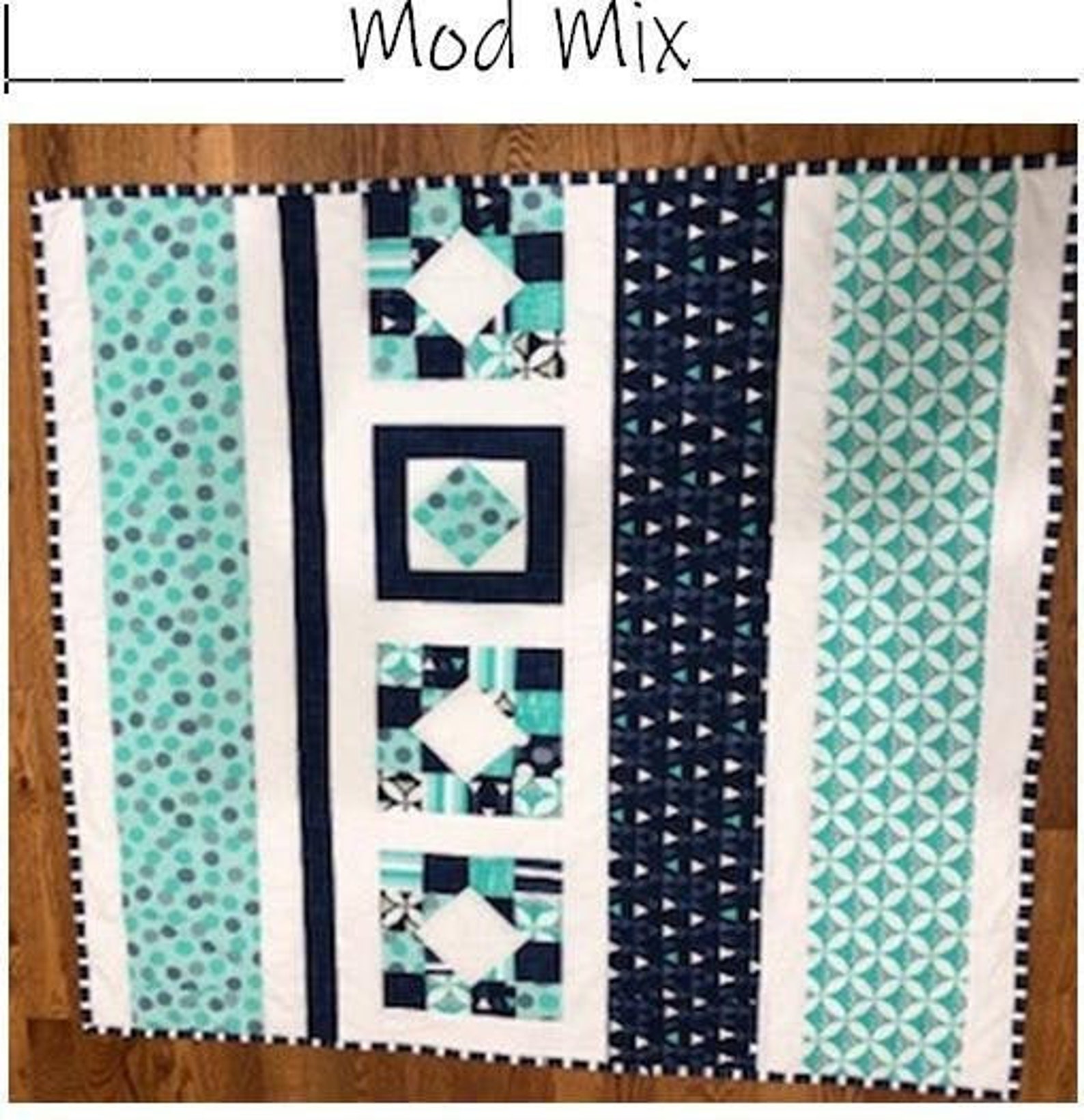 Mod Mix Baby Quilt Pattern - Etsy