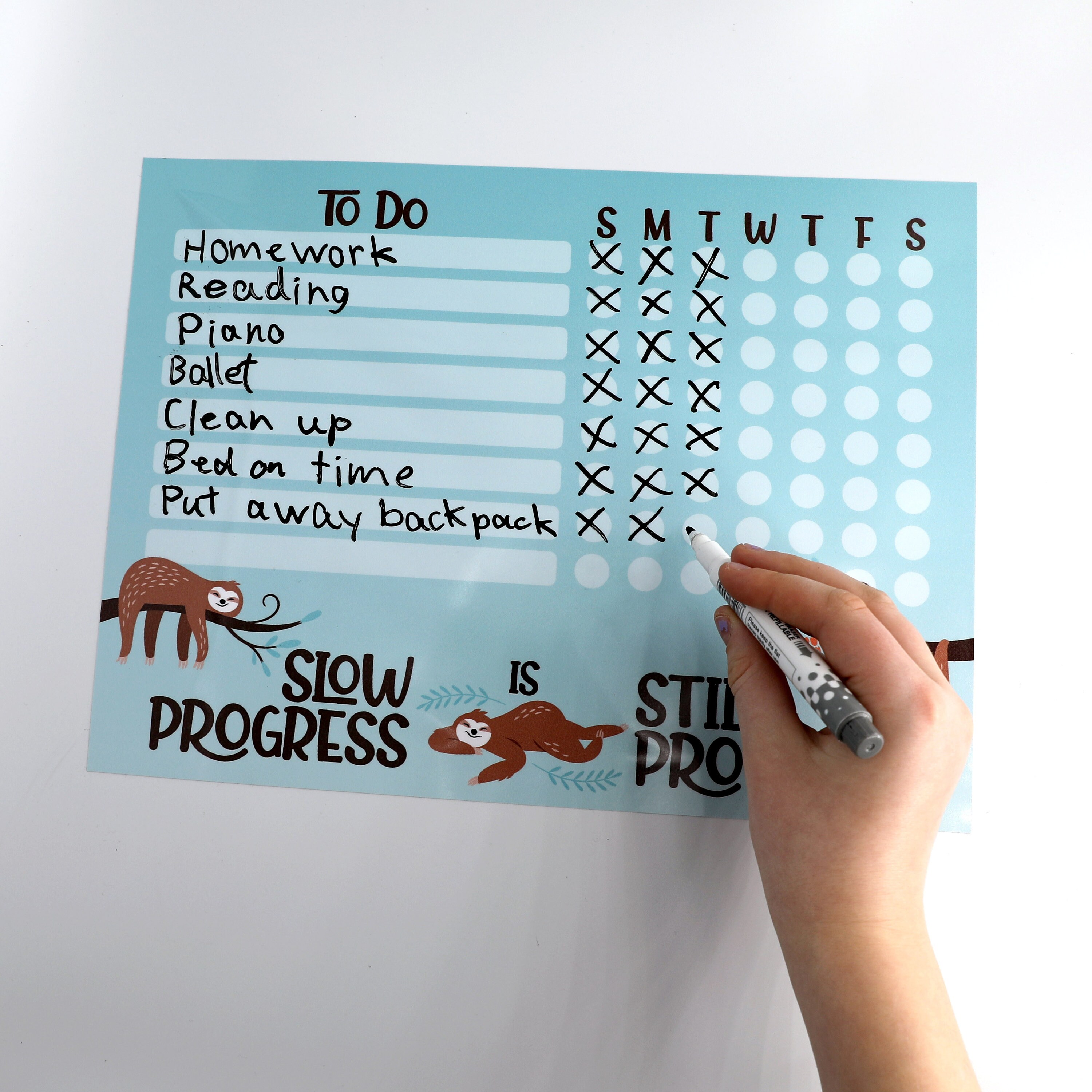 Dry Erase Kid Task Chart, Chore Chart, Job Chart, to Do List Dry Erase ...
