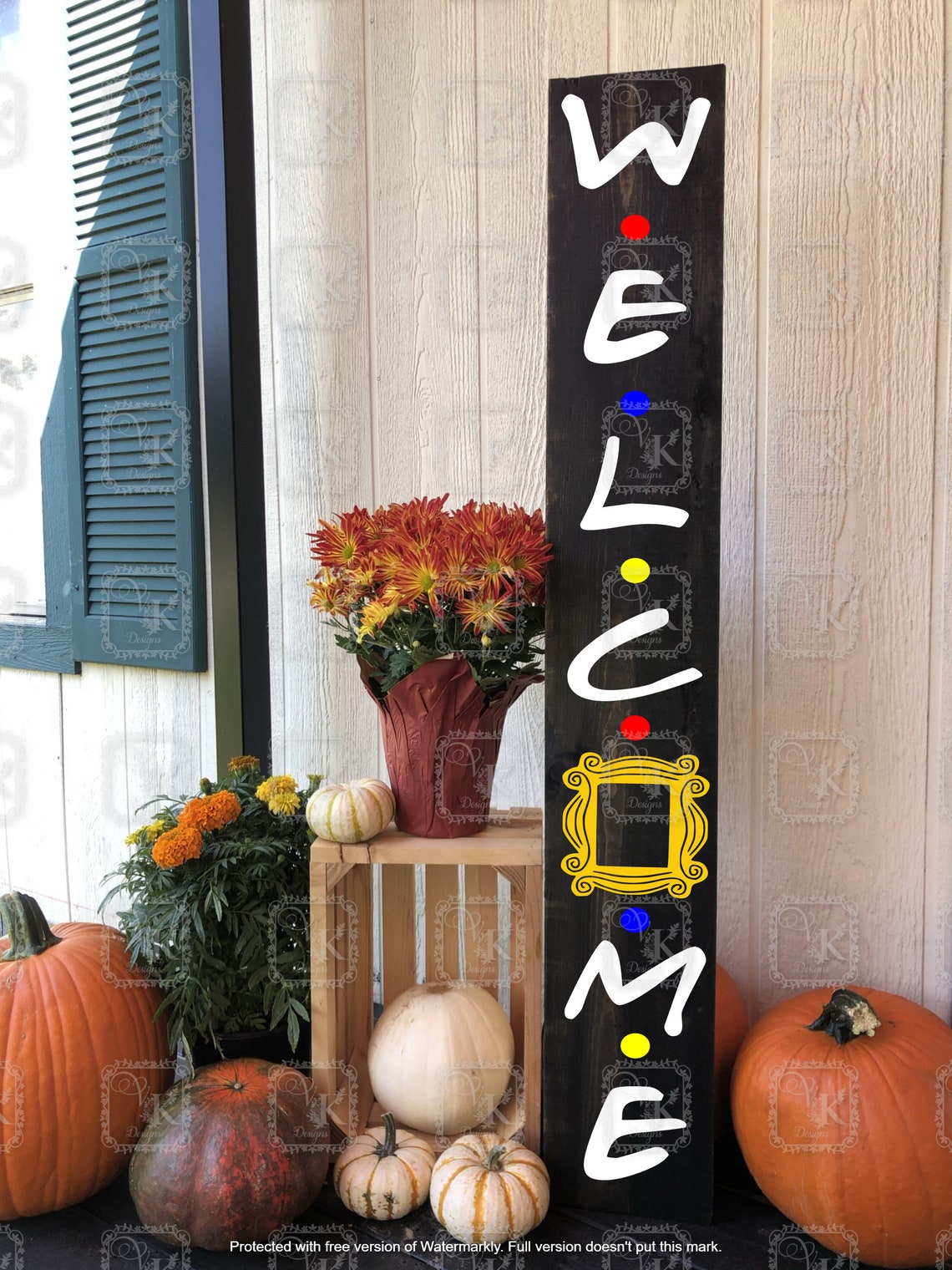 4 Ft Tall Front Porch Sign/friends Inspired/welcome - Etsy