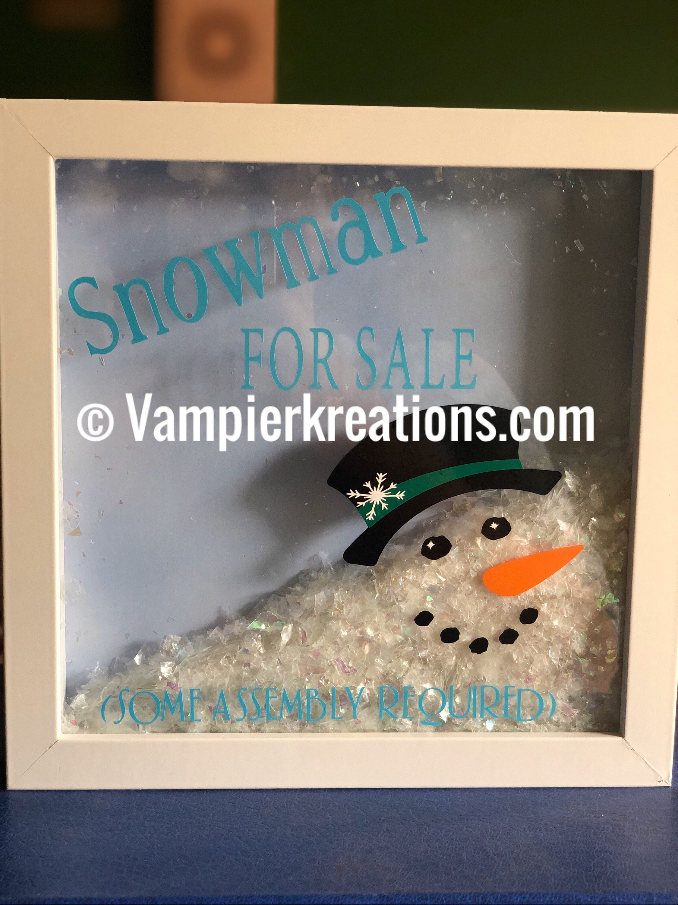 Melted Snowman/wall Hanging/shadow Box/christmas/decor/seasonal/holiday ...
