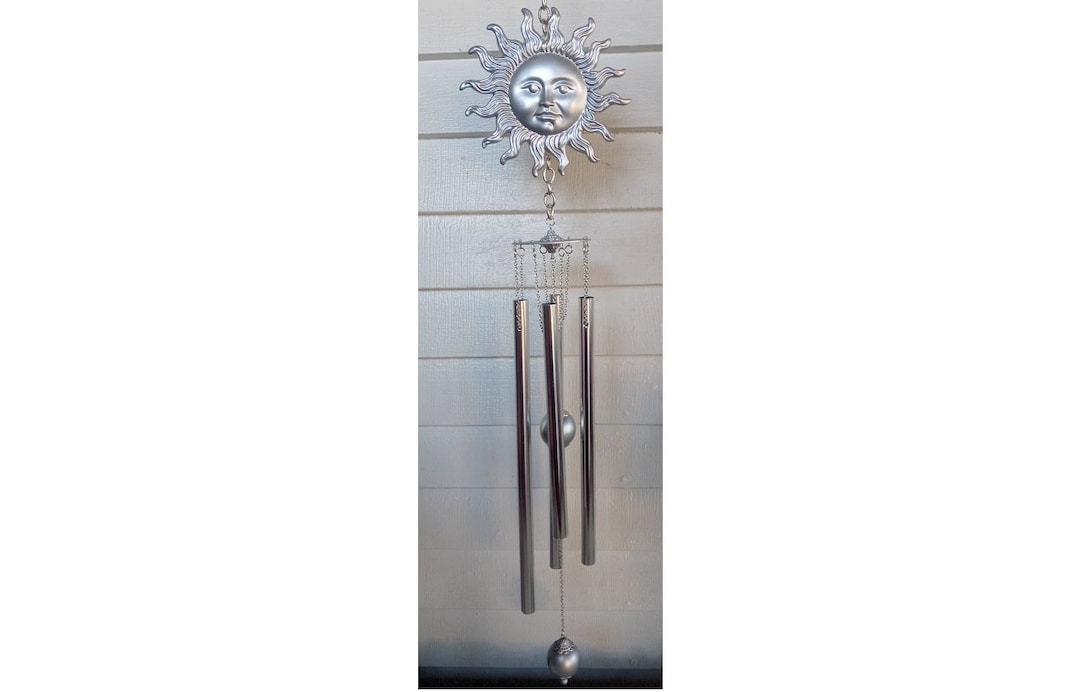 Celestial Silver Sun Wind Chimes - Etsy