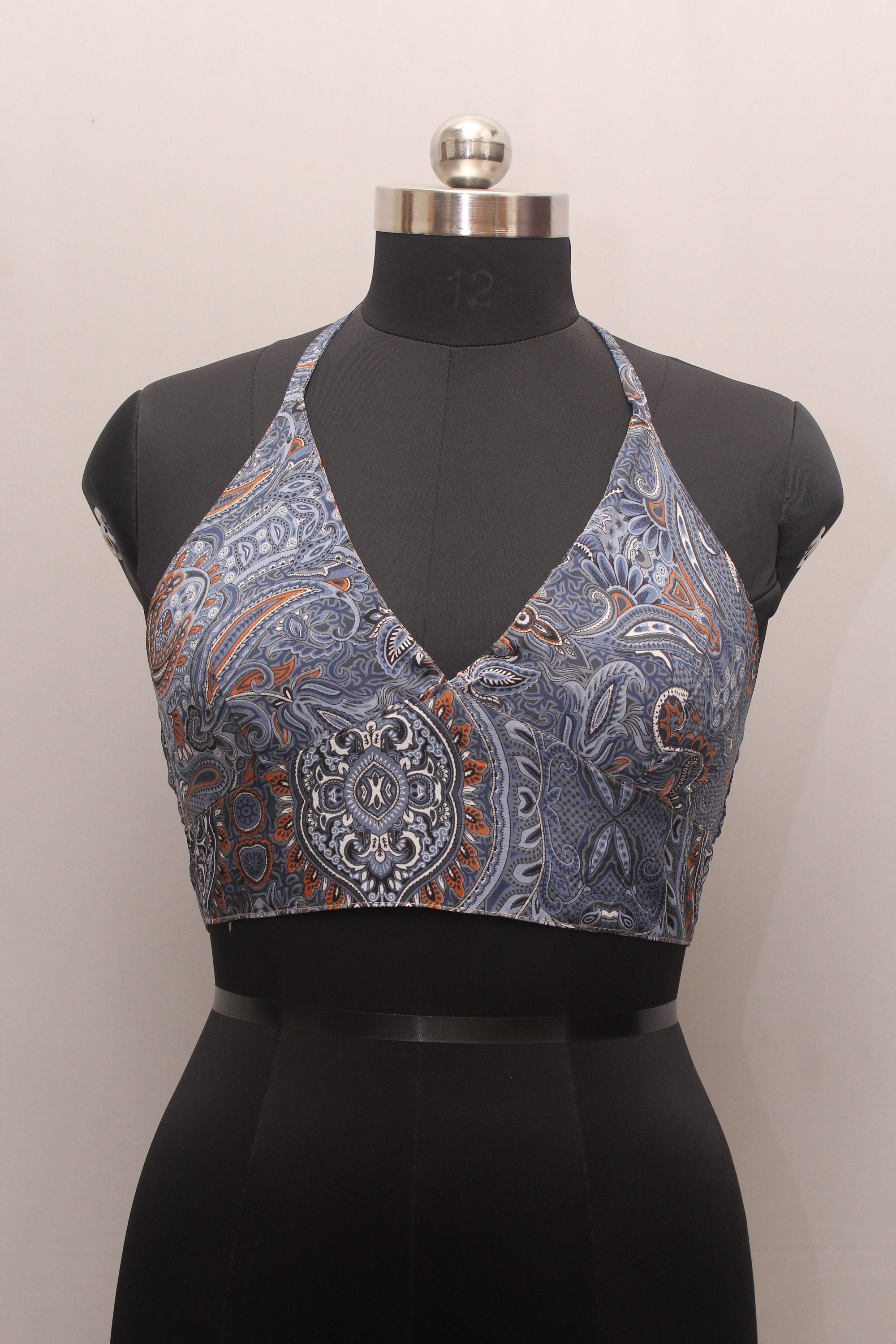Reversible Silk Halter Top: Boho Crop Bralette, Free Size - Etsy