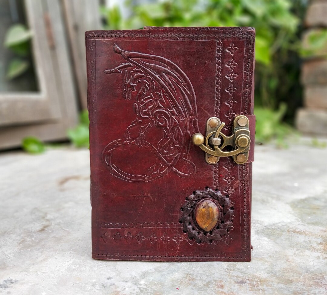 Handmade Brown Leather Journal Notebook Genuine Leather Daily Notepad ...