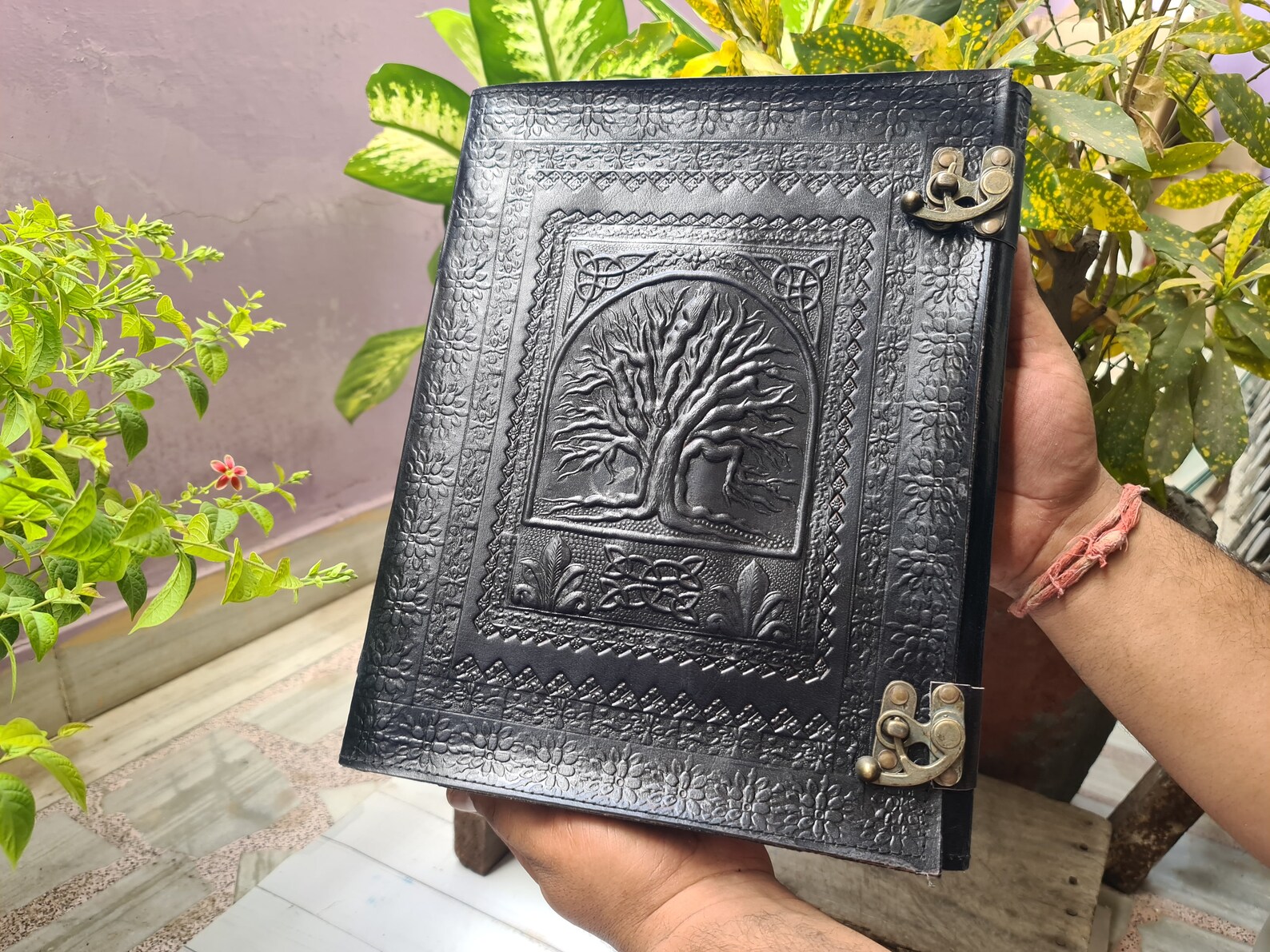 200 Pages Large Leather Journal Tree of Life Blank Journals - Etsy