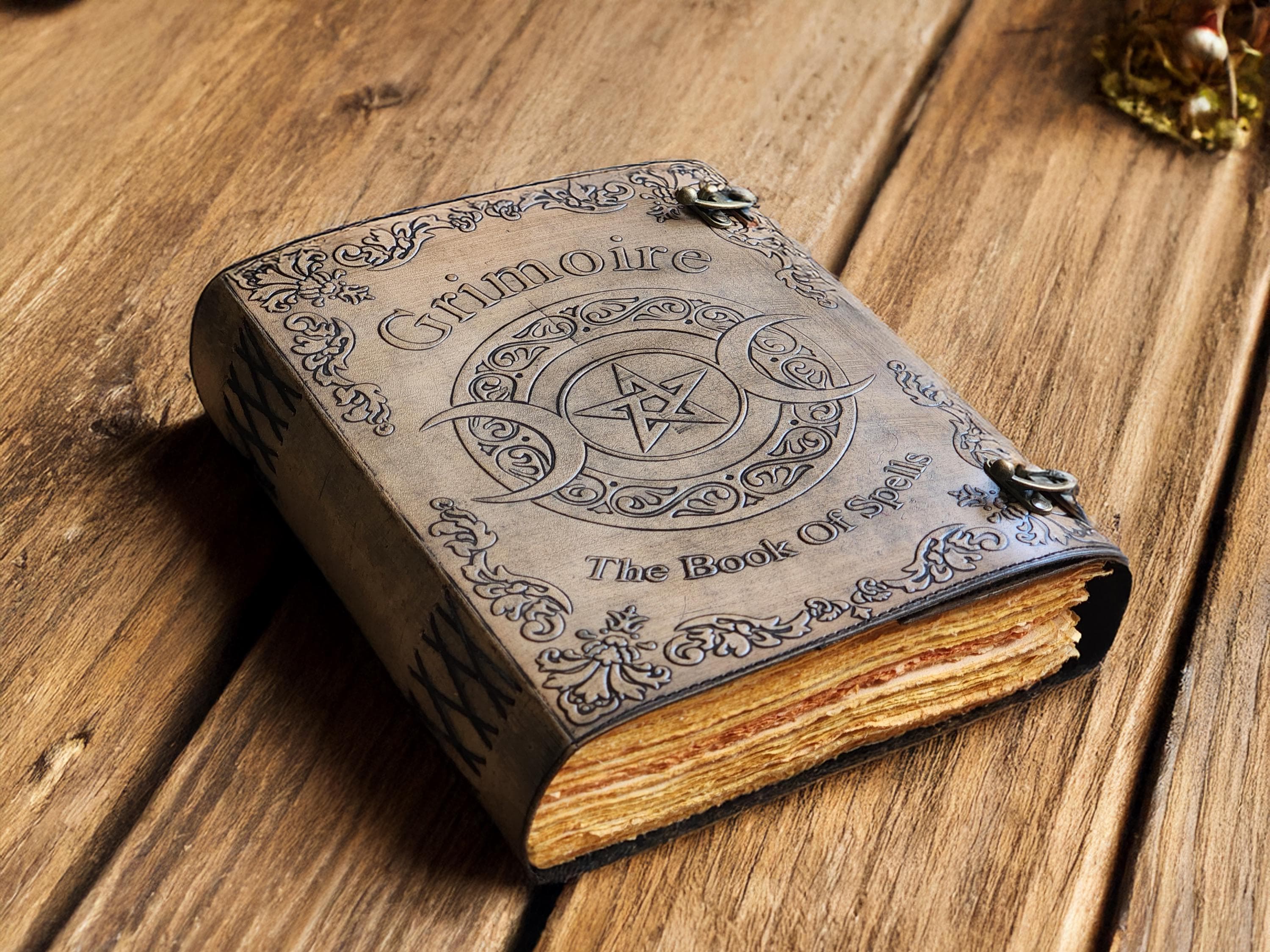 Grimoire the Book of Spell Hand Embossed Leather Notebook for ...