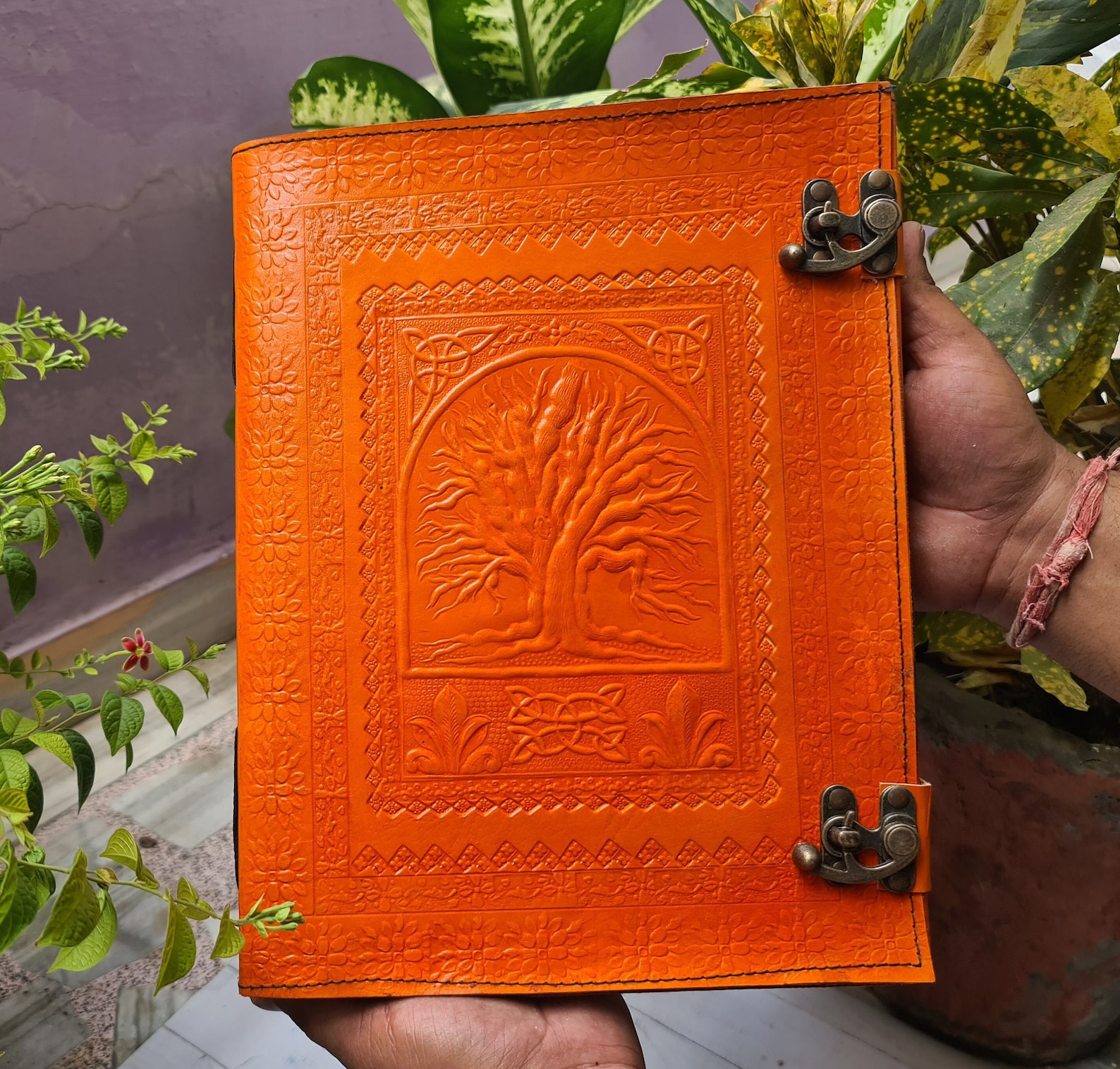Extra Large Leather Journal Tree of Life Embossed With Blank - Etsy