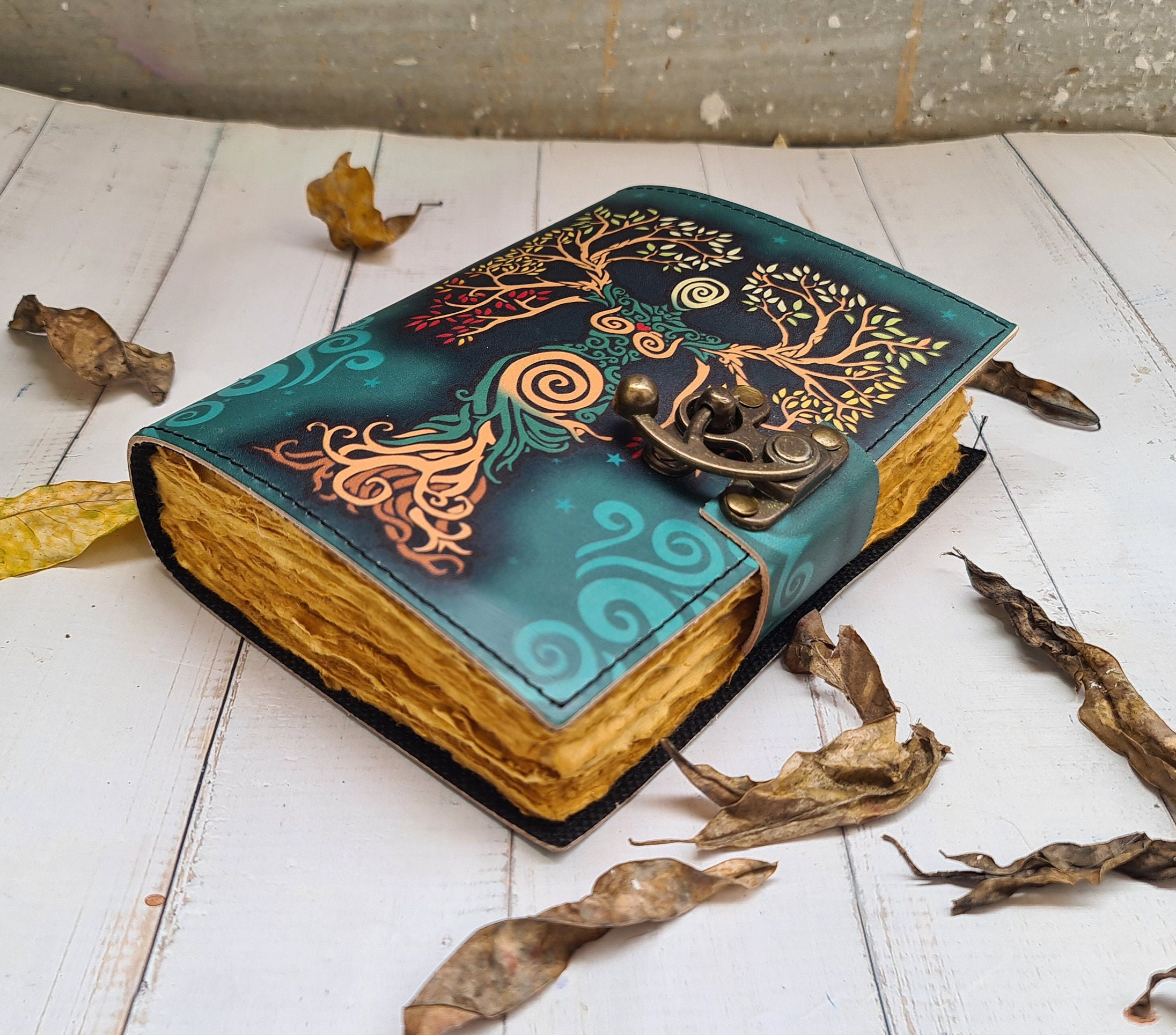 Leather Journal Mother of Earth Deckle Edge Paper Notebook - Etsy