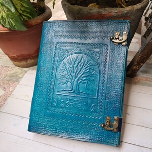 200 Pages Large Leather Journal, Tree of Life, Blank Journals, Personal ...