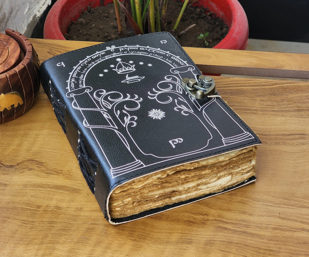 Leather Journal, Doors of Durin, Tolkien Lord of the Rings, Gift for ...