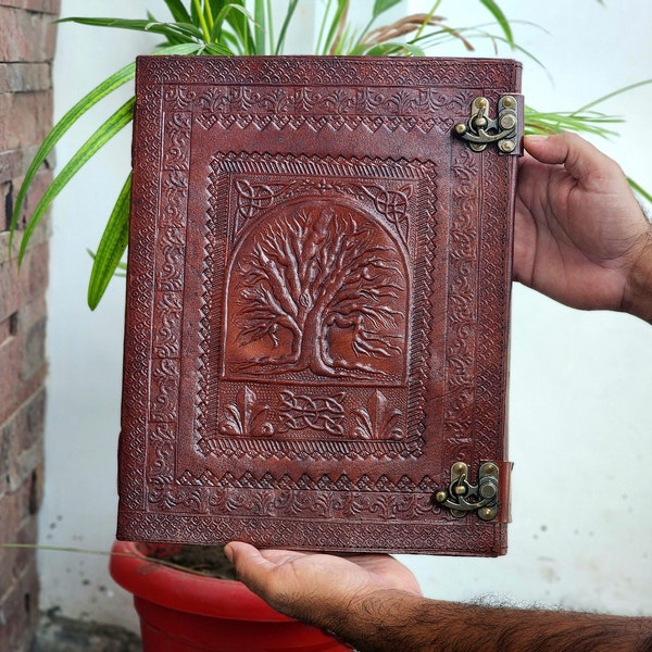 Family Tree Leather Bound Book - Etsy