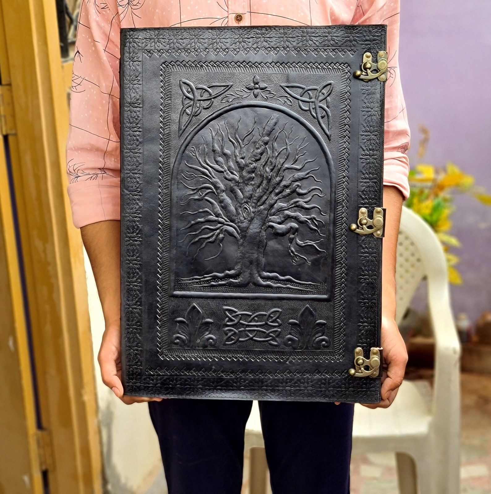 Large Leather Journal Large Photo Albam Tree of Life - Etsy