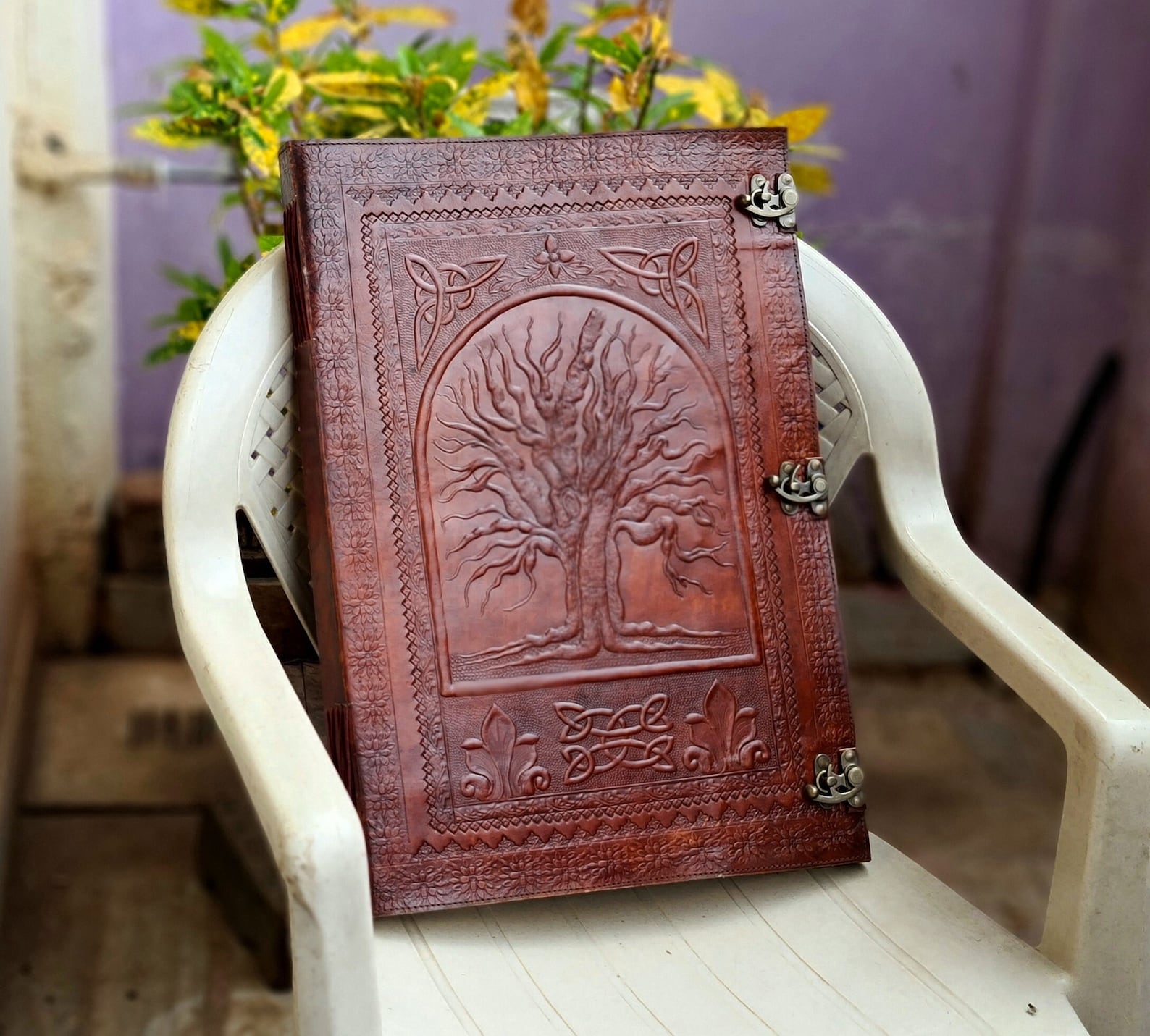 Large Leather Journal Large Photo Albam Tree of Life - Etsy