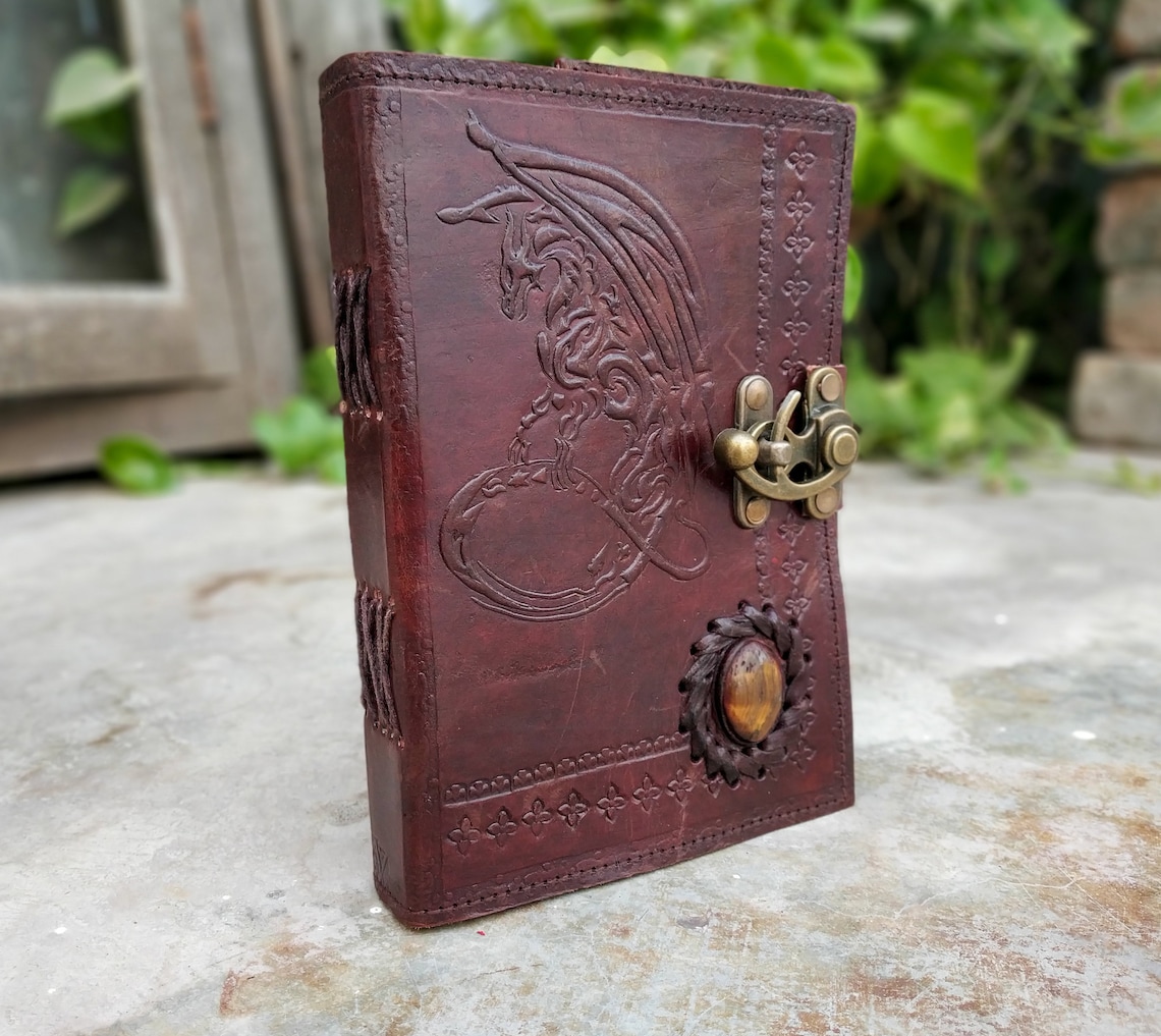 Handmade Brown Leather Journal Notebook Genuine Leather Daily | Etsy