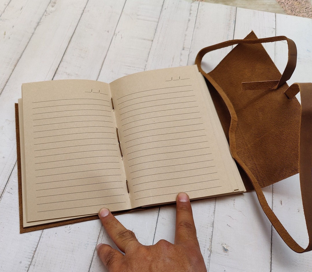 Personalize Leather Journal, Lined Notebook, Handmade Genuine Leather ...