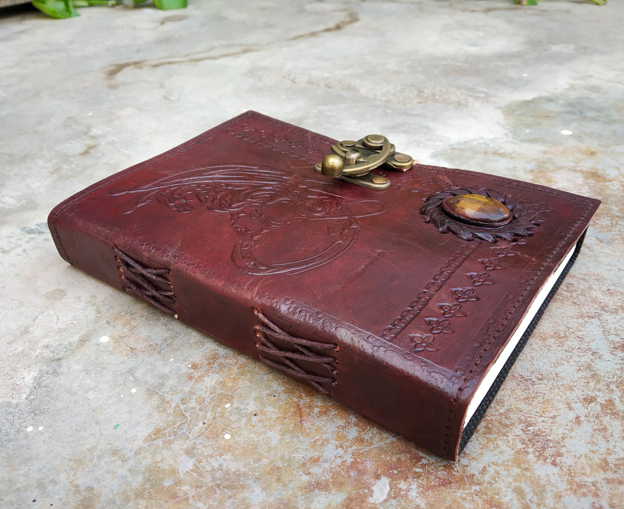 Handmade Brown Leather Journal Notebook Genuine Leather Daily - Etsy