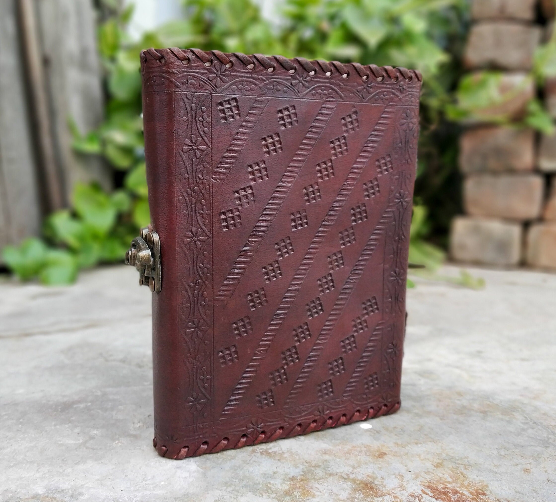 Handmade Brown Leather Journal Notebook Genuine Leather Daily - Etsy