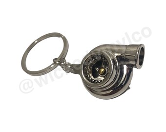 Boostnatics Rechargeable Electric Turbo Keychain With Sounds LED chrome ...