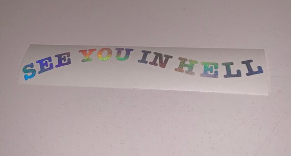 See You in Hell Decal | Etsy