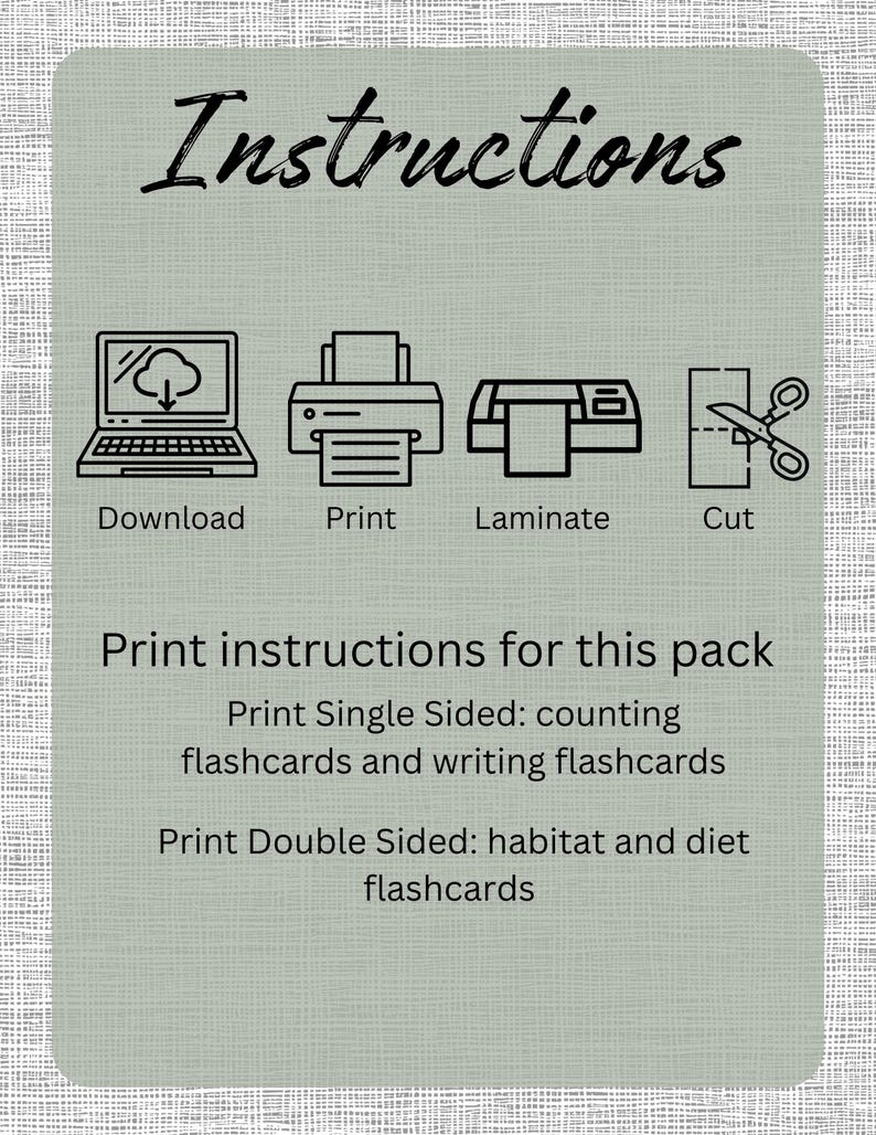 Desert Animal Flashcards Bundle | Montessori Learning Cards (PDF ...