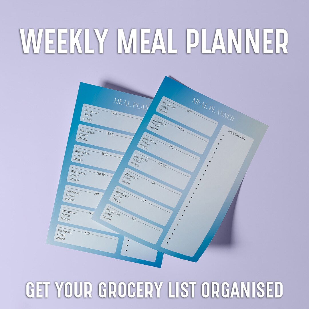 Weekly Meal Planner A4 - Weekly Meal Planner Printable, Dinners at a ...