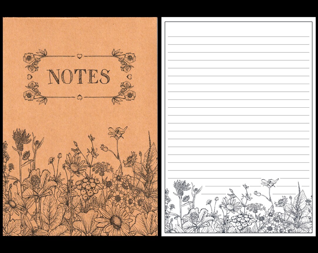 Wildflower Note Pad, Desk Pad, A5 Notepad, Recycled Note Pad, Desk Pad ...