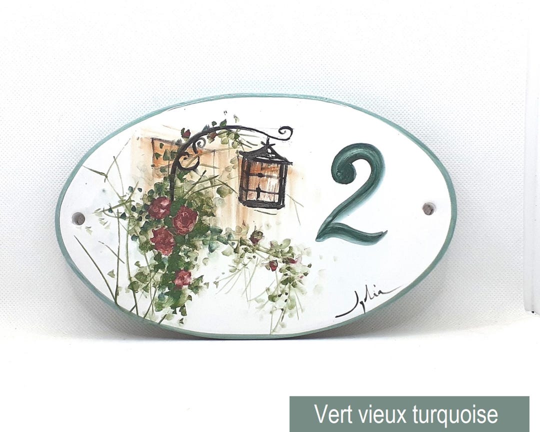 Custom Handmade Oval Street Sign, House Number 2 - Etsy