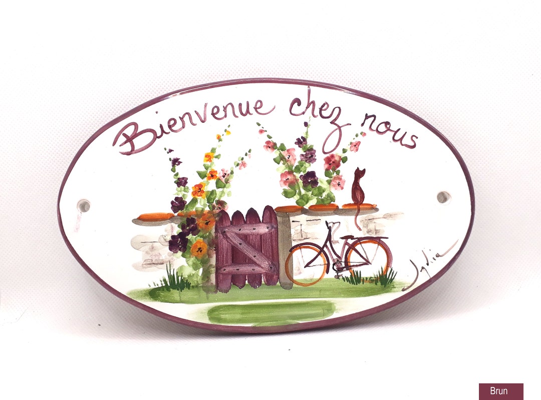 Custom Handcrafted Oval Street Sign, Welcome to Our Home - Etsy