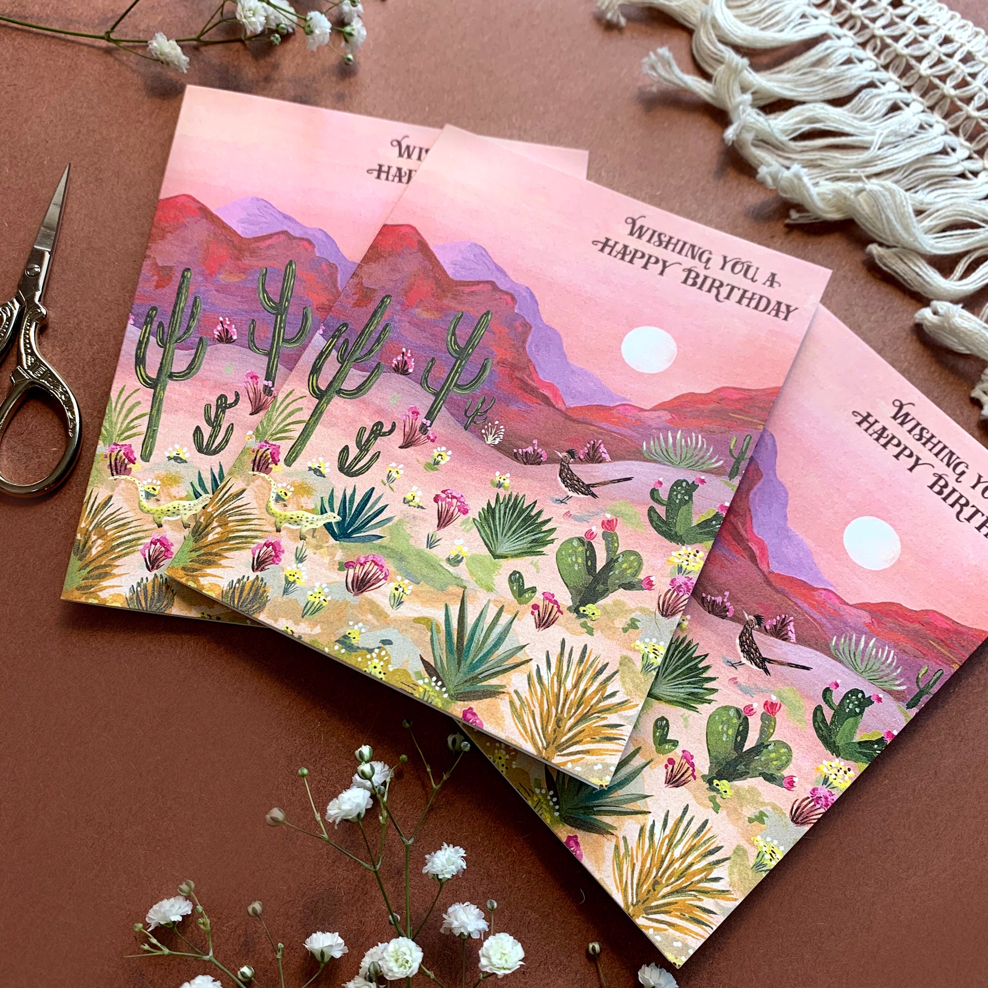 Desert Birthday Card | Stationery | Greeting Card | by Christine De ...