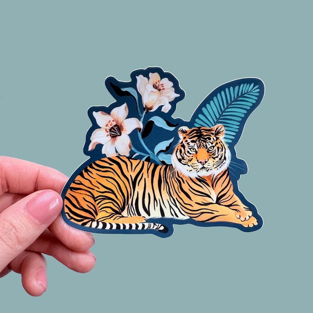Tiger Vinyl Sticker - Wildlife Sticker - Nature Sticker - Etsy