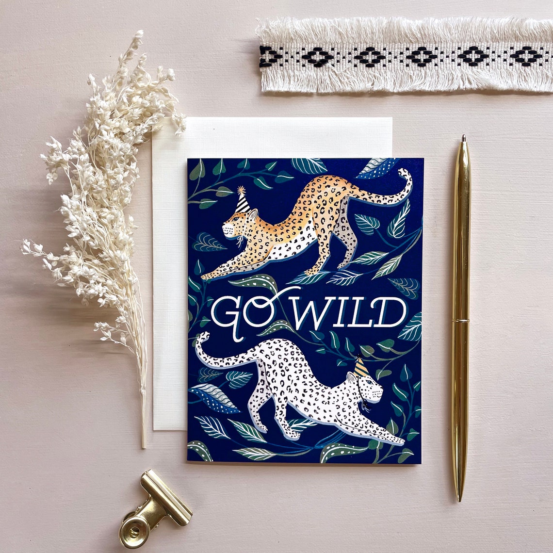 Leopard Birthday Card Stationery Greeting Card by Christine De Carvalho ...