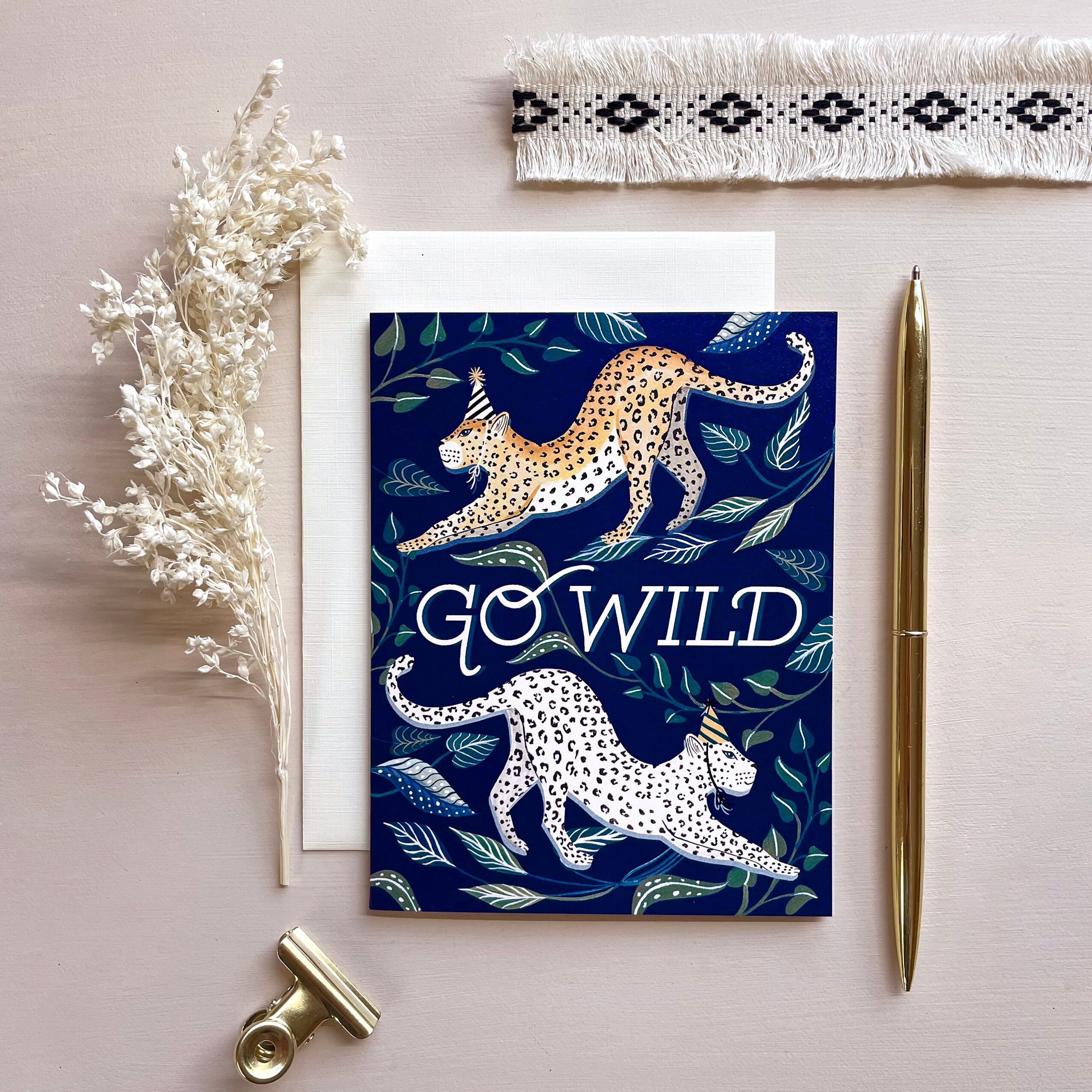 Leopard Birthday Card | Stationery | Greeting Card | by Christine De ...