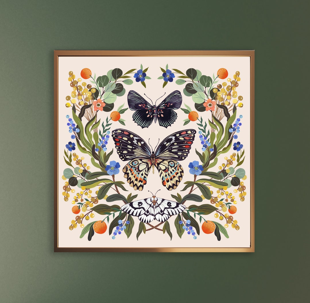 Pollinators Art Print | Botanical Illustration | Wall Art | by ...