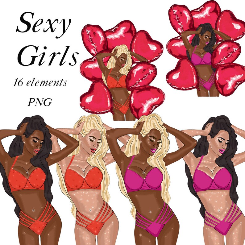 Sexy Girl Clipart Beauty Woman Clipart Fashion Girl For Etsy
